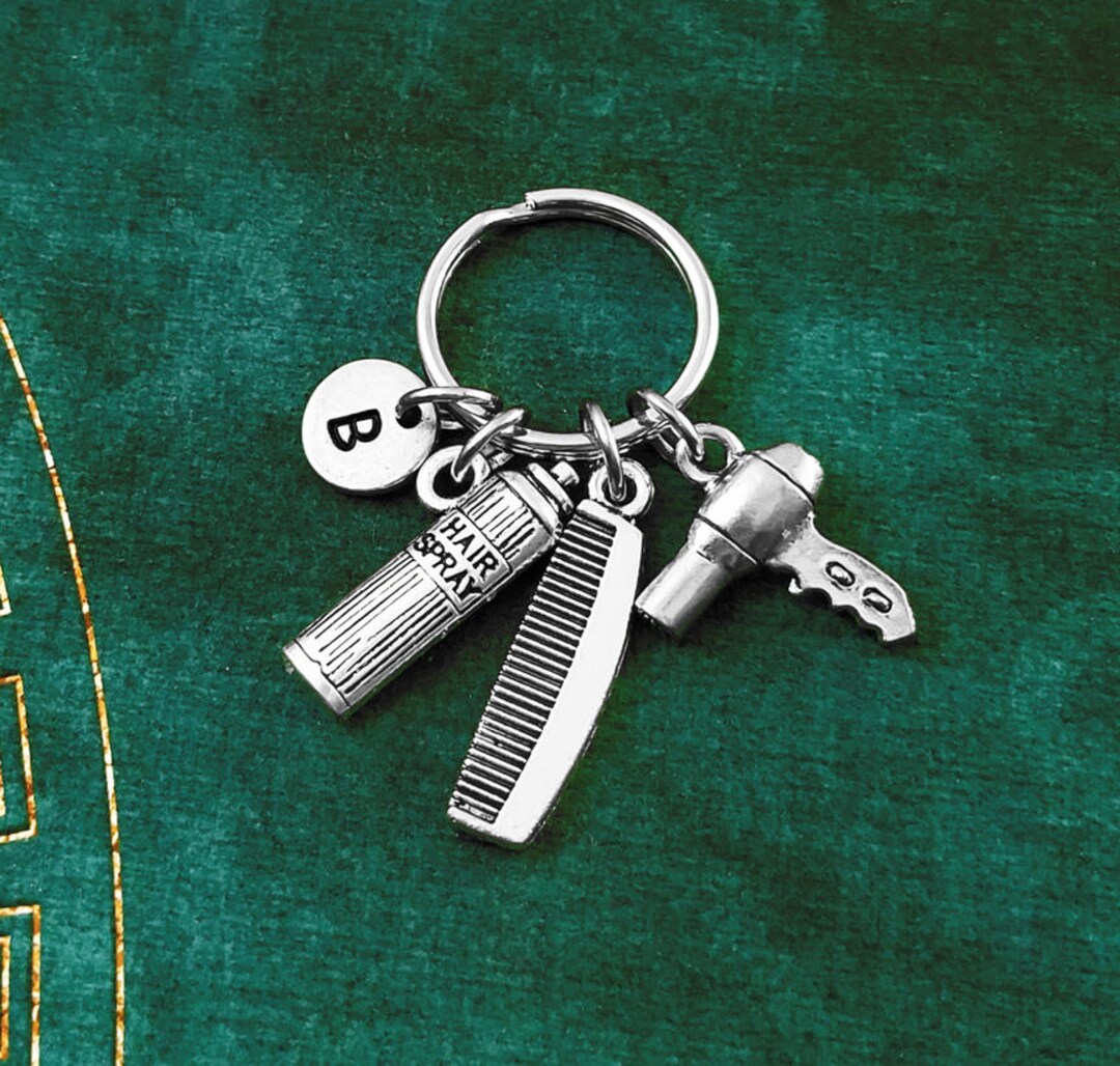 Hair Spray Keychain SMALL Blow Dryer Keychain Comb Keychain ...