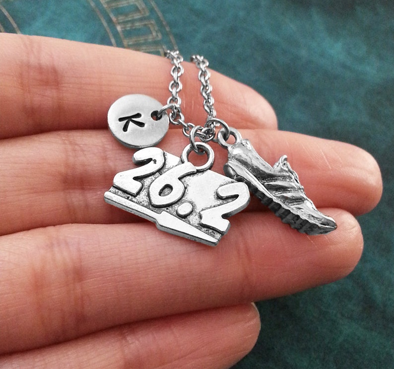 Tennis Shoe Keychain SMALL Workout Keyring 26.2 Mile Marker Charm ...