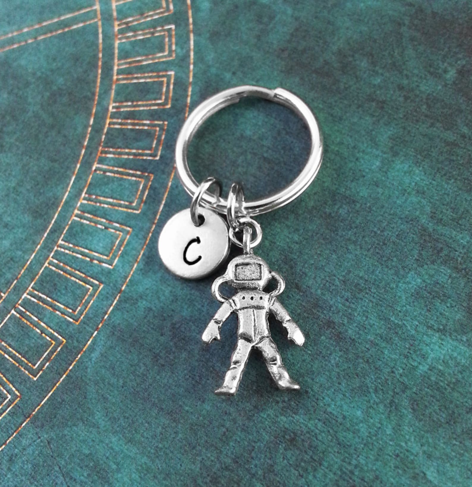 Astronaut Keychain SMALL Astronaut Keyring Personalized - Etsy