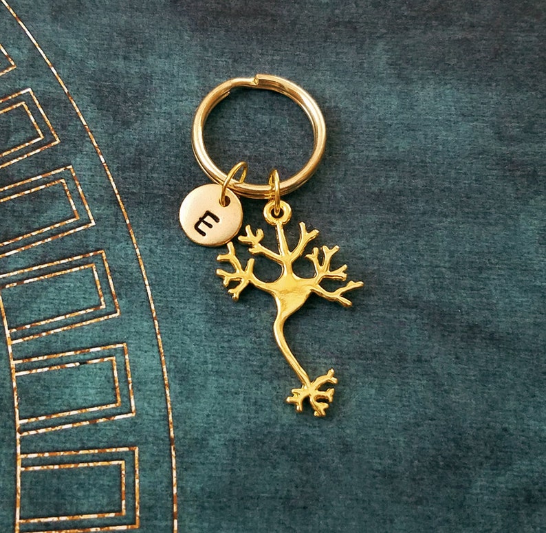Neuron Keychain SMALL Brain Cell Keyring Chemistry Keychain - Etsy
