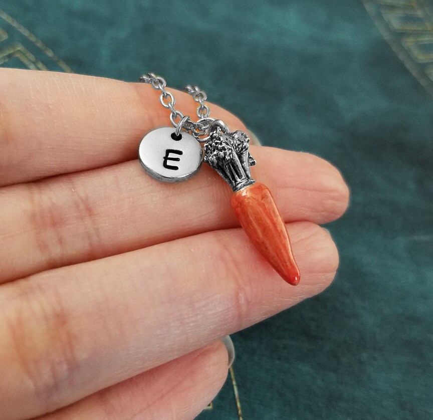 Carrot Keychain VERY SMALL Personalized Carrot Keyring Carrot | Etsy