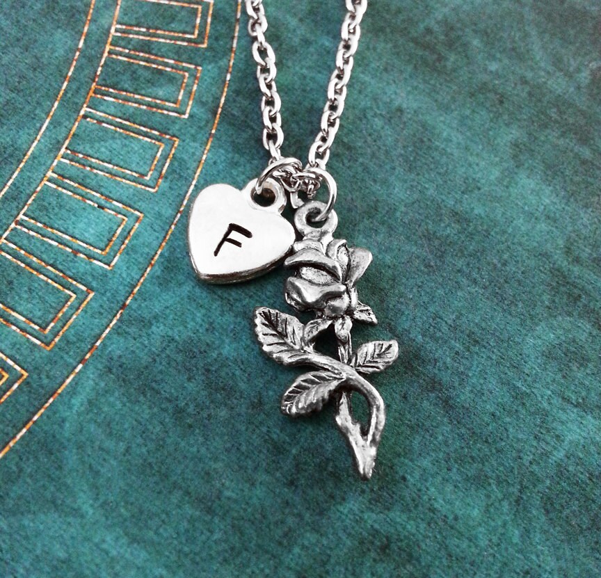 Rose Keychain, SMALL Rose Charm, Personalized Key Ring, Valentine's Day ...