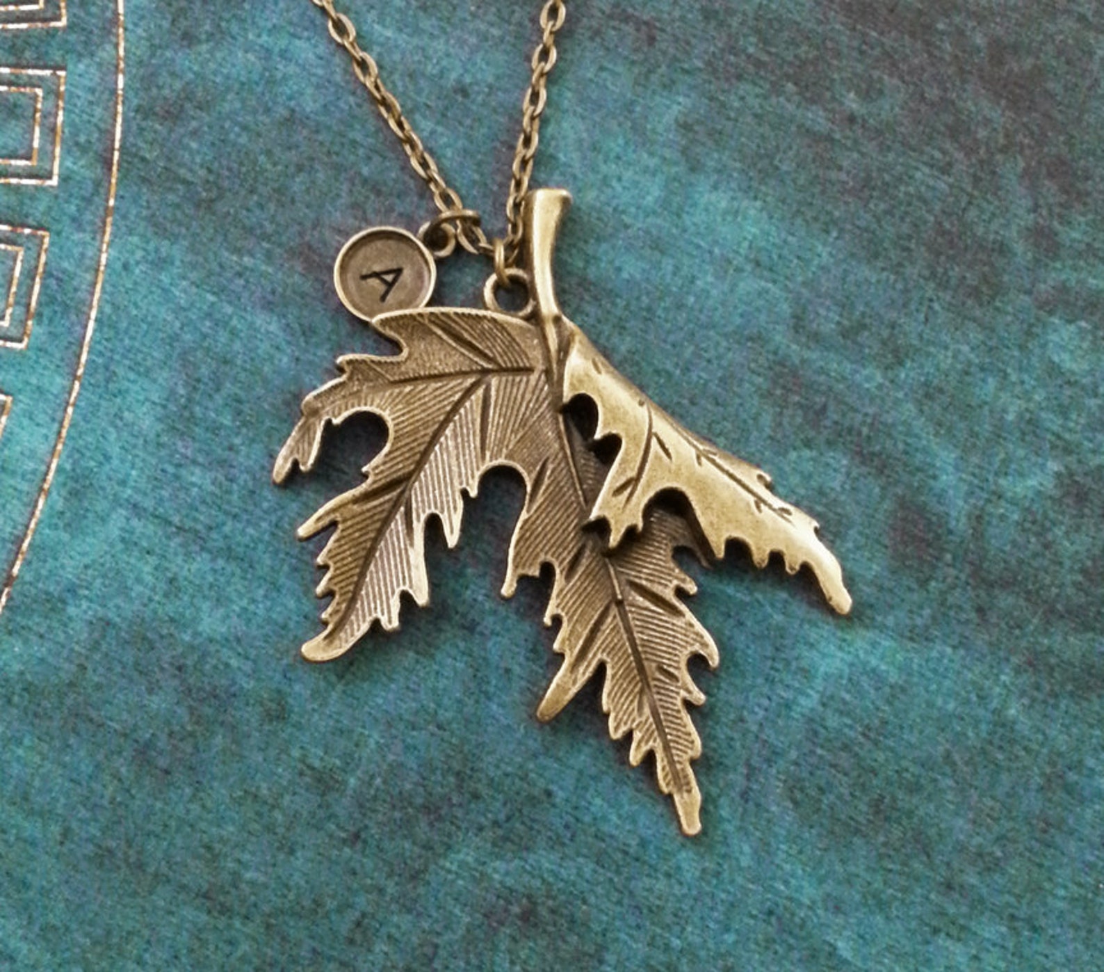 Maple Leaf Keychain LARGE Leaf Keyring Personalized Keychain Bronze ...