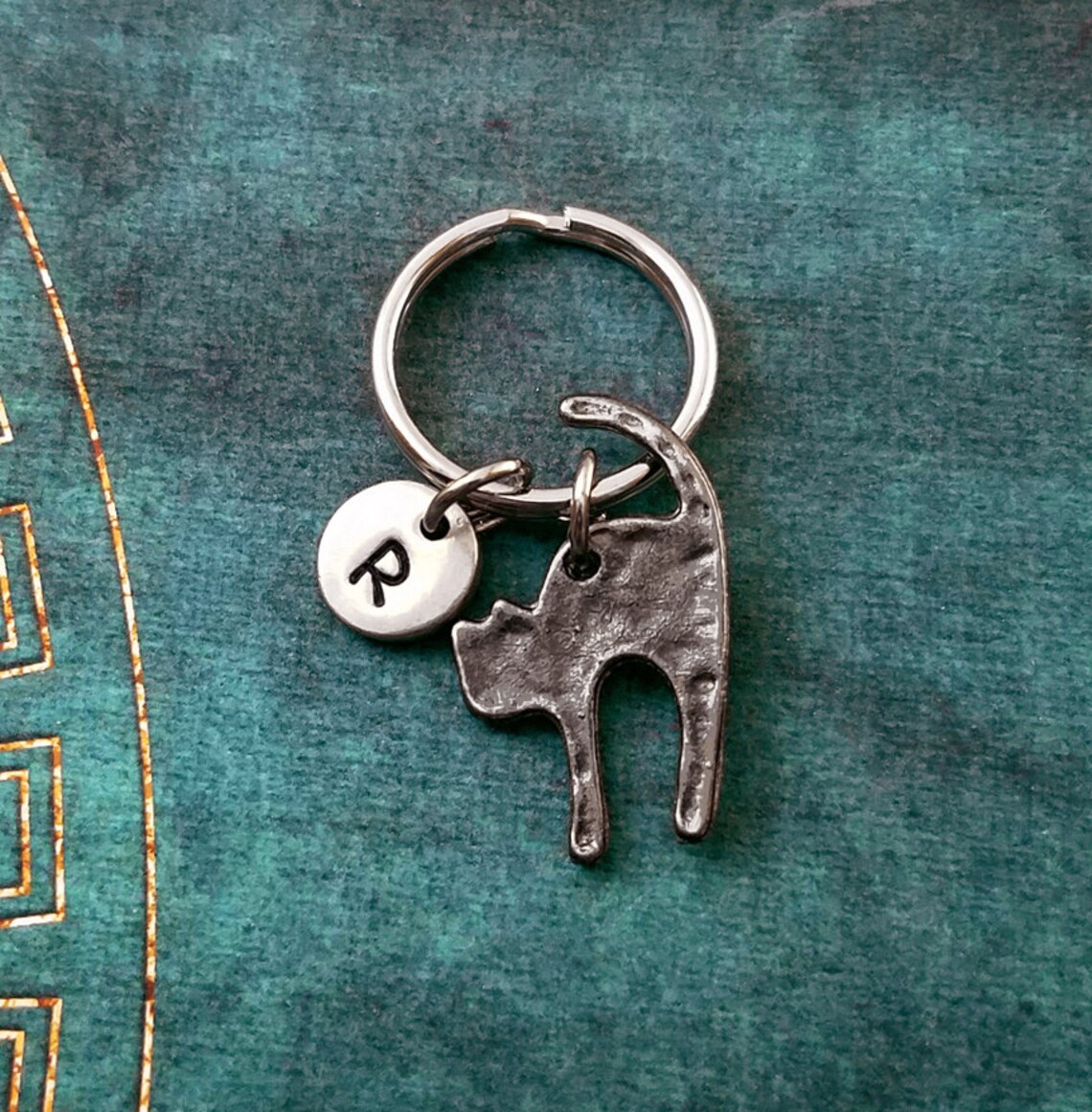 Black Cat Keychain VERY SMALL Black Cat Charm Keychain Cat - Etsy