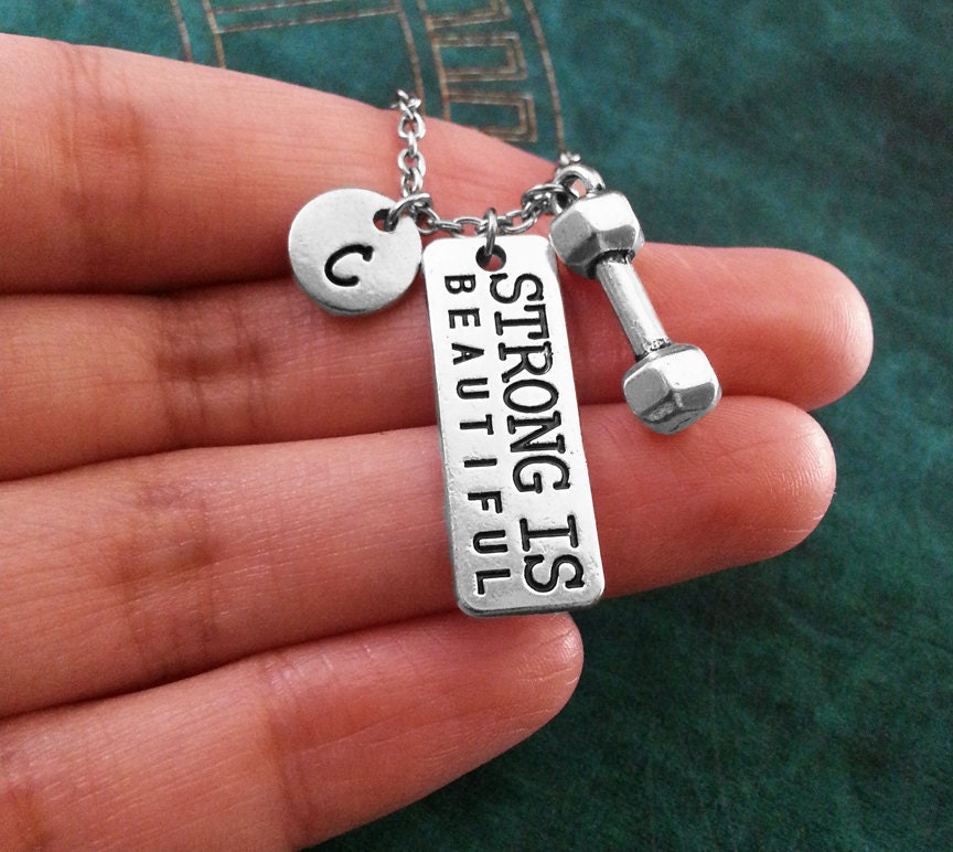 Strong Is Beautiful Keychain SMALL Dumbbell Keychain Weight | Etsy