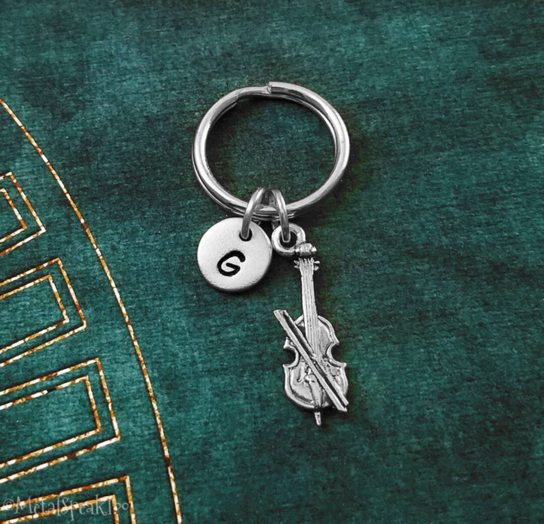 Cello Keychain VERY SMALL Cello Charm Keychain Cello Keyring Cellist ...