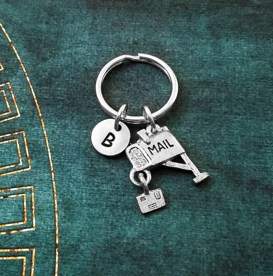 Mailbox Keychain VERY SMALL Mailbox Keyring Mail Keychain Letter ...