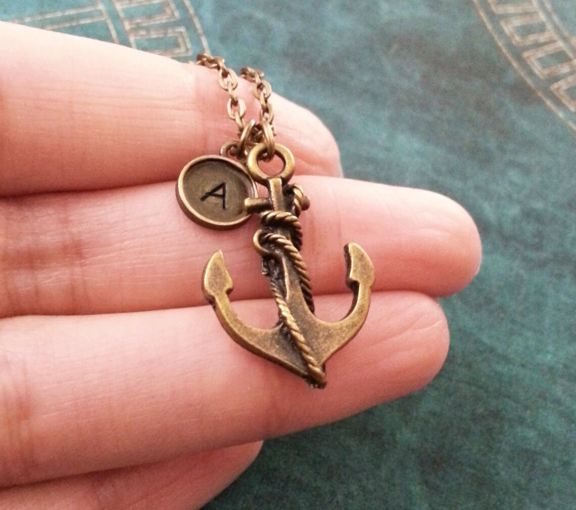 Anchor Keychain SMALL Bronze Anchor Keyring Ship Keychain | Etsy