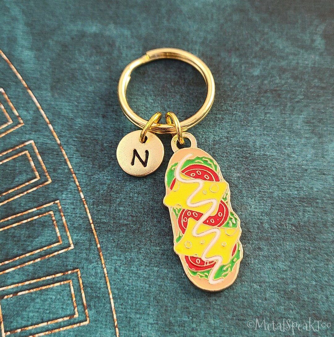 Sandwich Keychain SMALL Sandwich Keyring Sandwich Gift Personalized ...