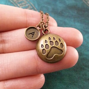 Bear Claw Keychain SMALL Bronze Paw Print Keychain Personalized ...