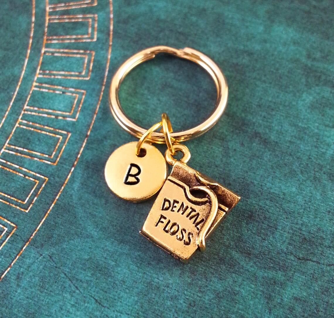 Floss Keychain VERY SMALL Dental Floss Keyring Dental Student | Etsy