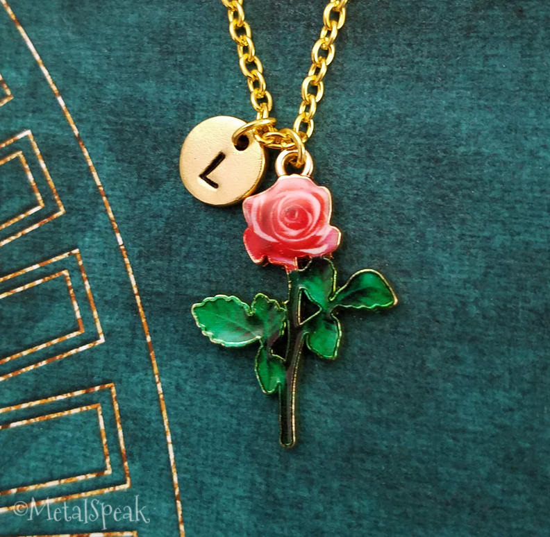 Rose Keychain SMALL Rose Charm Keychain Rose Keyring | Etsy