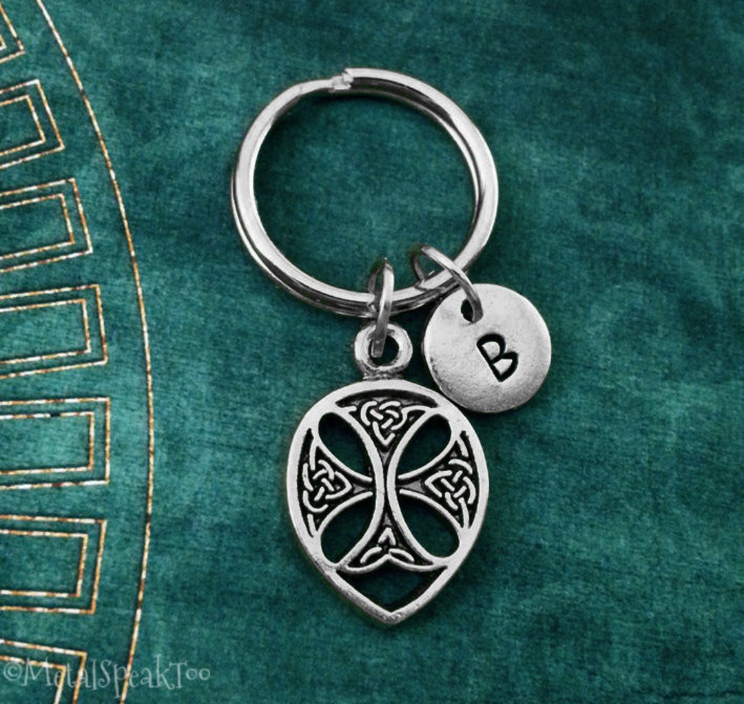 Celtic Cross Keychain SMALL Celtic Keyring Irish Keychain Boyfriend ...