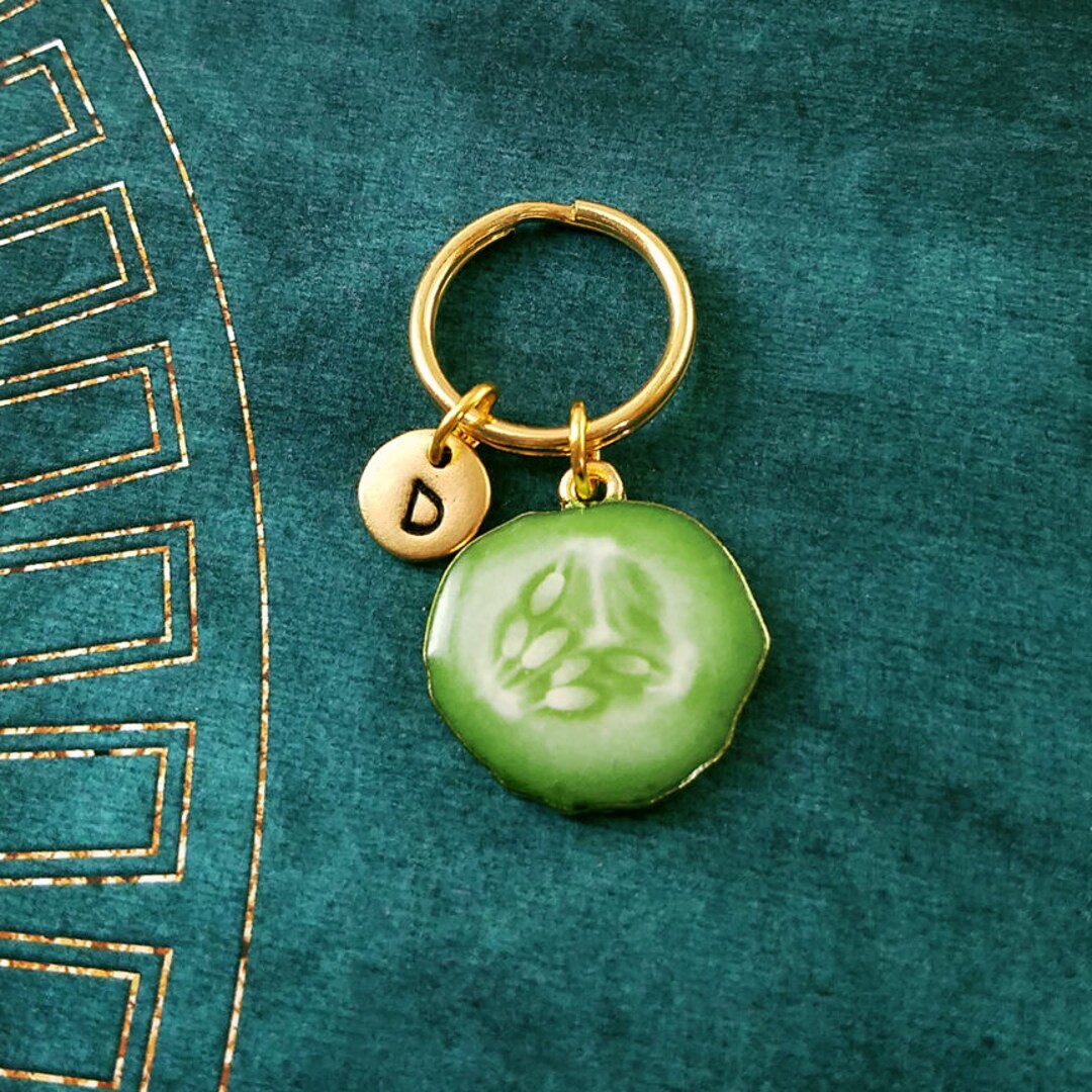 Pickle Keychain SMALL Pickle Keyring Food Keychain Cucumber - Etsy