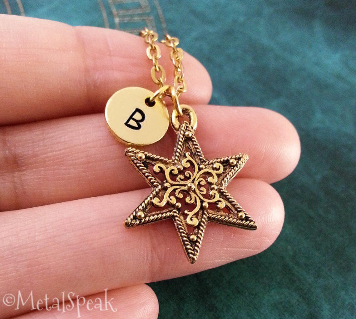 Star Keychain SMALL Six Point Star Charm Keychain Christmas Star ...