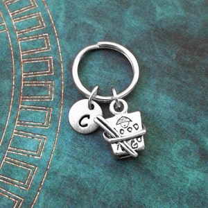 Chinese Food Keychain VERY SMALL Silver Chinese Keychain Personalized ...