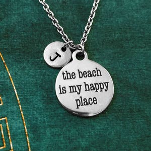 The Beach is My Happy Place Keychain SMALL Beach Keychain Travel ...