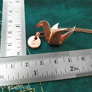 Origami Crane Keychain SMALL Paper Crane Keyring Monogram Gift Japanese ...