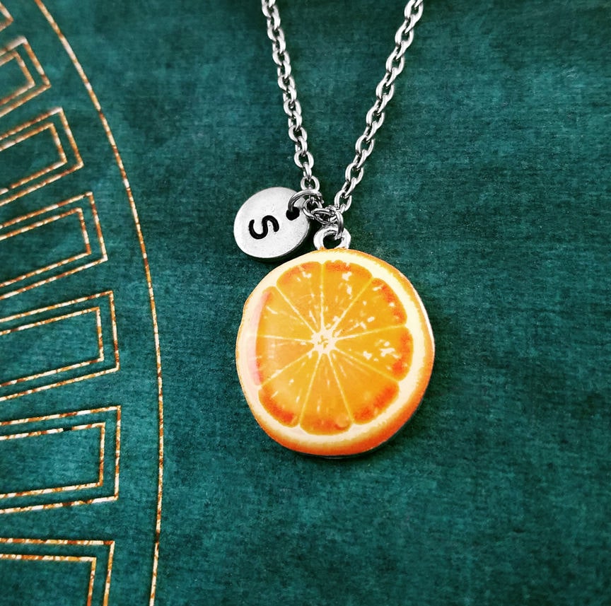 Orange Keychain SMALL Orange Keyring Food Keychain Orange | Etsy