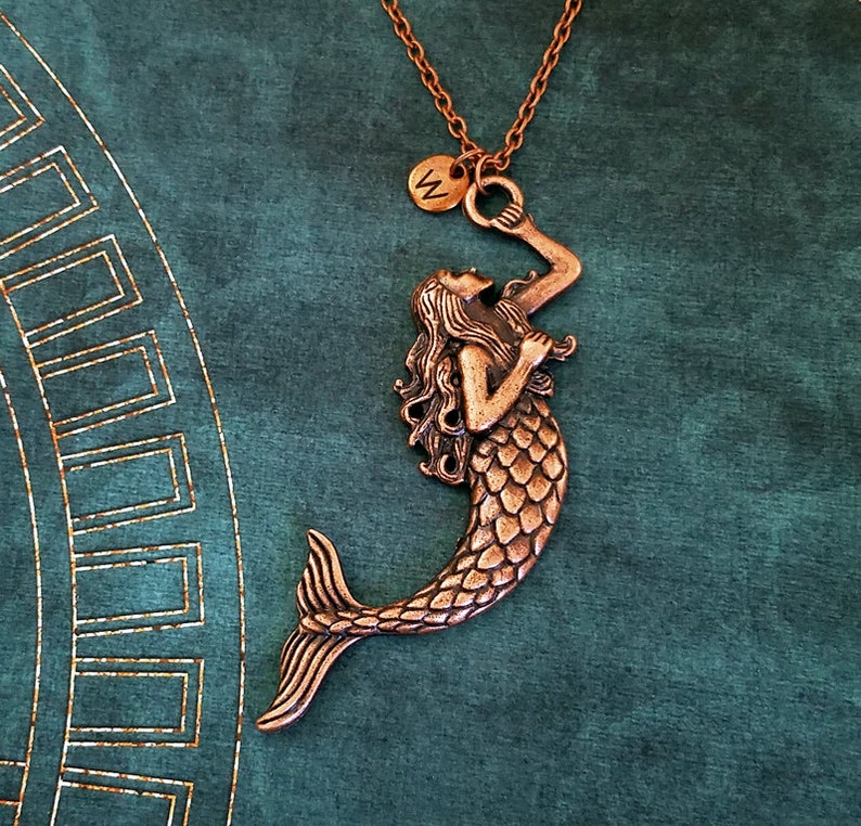 Mermaid Keychain Copper Mermaid Keyring Personalized Keychain - Etsy