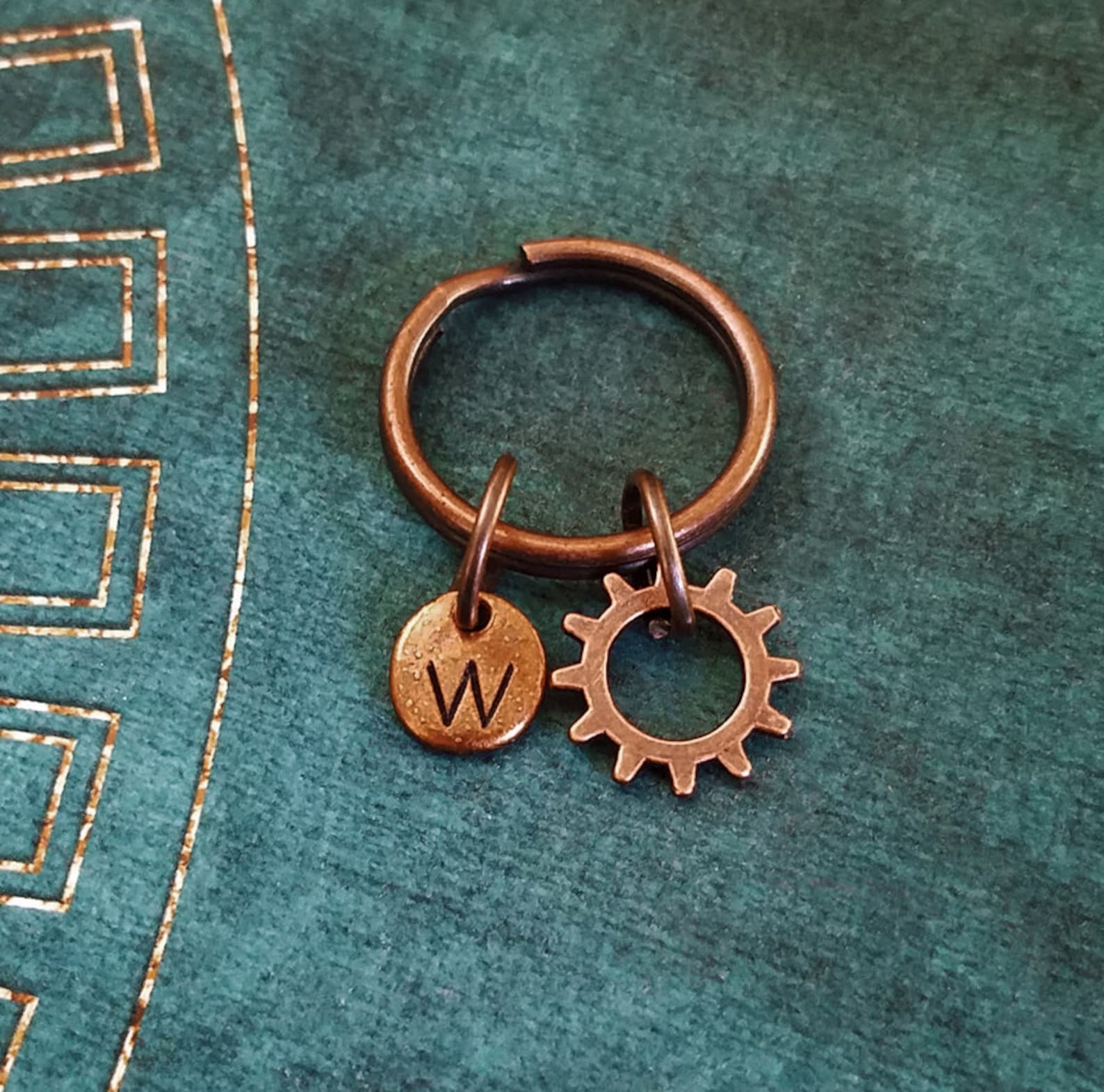 Gear Keychain VERY SMALL Gear Charm Keychain Gears Keychain - Etsy