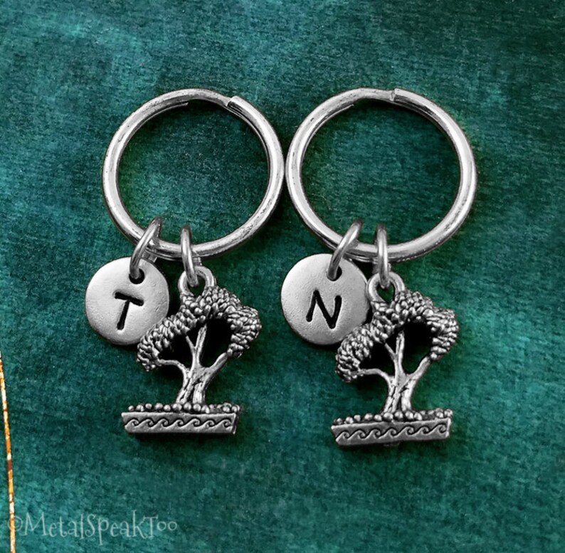 Bonsai Tree Keychain SET of 2 SMALL Bonsai Keychains Best Friend ...