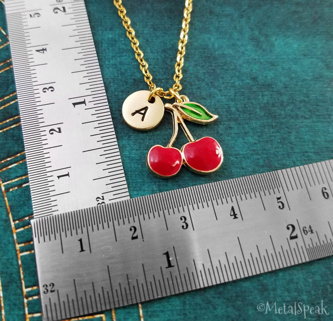 Cherry Keychain SMALL Red Cherries Keychain Cherry Charm Keychain ...