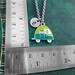 Trailer Keychain SMALL Blue and Green Trailer Keyring Mobile Home ...