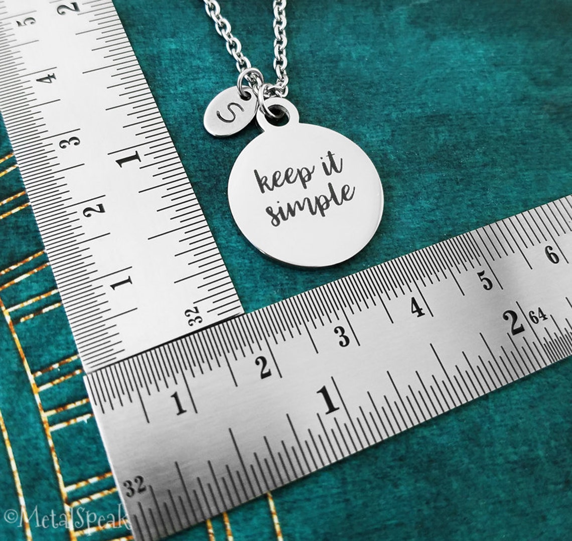 Keep It Simple Keychain SMALL Engraved Keychain Personalized Initial ...