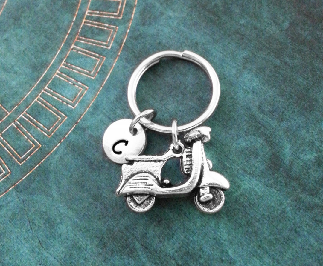 Motor Scooter Keychain VERY SMALL Scooter Keyring Personalized Keychain ...