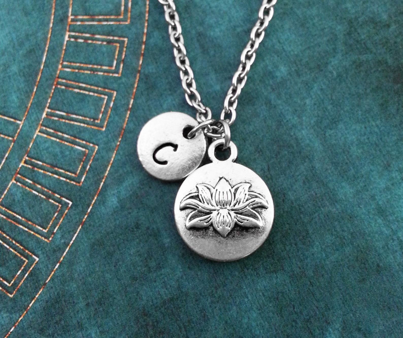 Lotus Keychain VERY SMALL Lotus Flower Keyring Personalized - Etsy