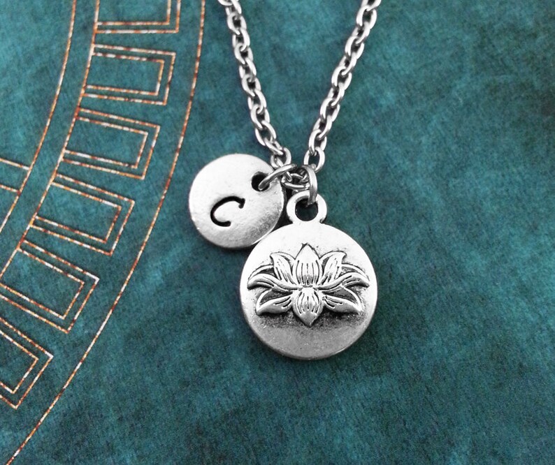 Lotus Keychain VERY SMALL Lotus Flower Keyring Personalized - Etsy