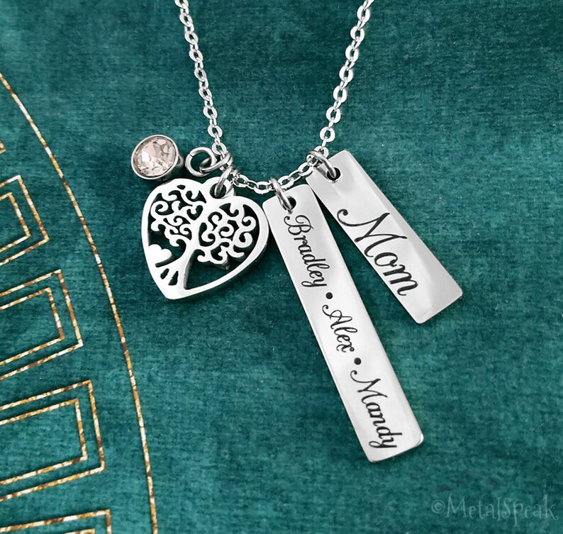 Mom Keychain SMALL Stainless Steel Keychain Kid's Names - Etsy