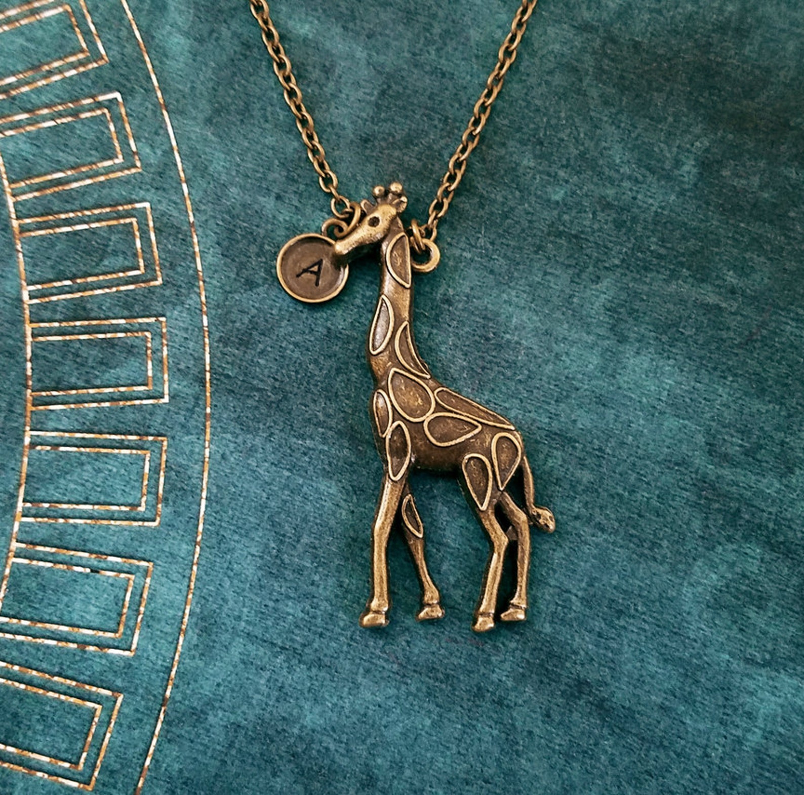 Giraffe Keychain Giraffe Keyring Safari Animal Keychain Bronze | Etsy