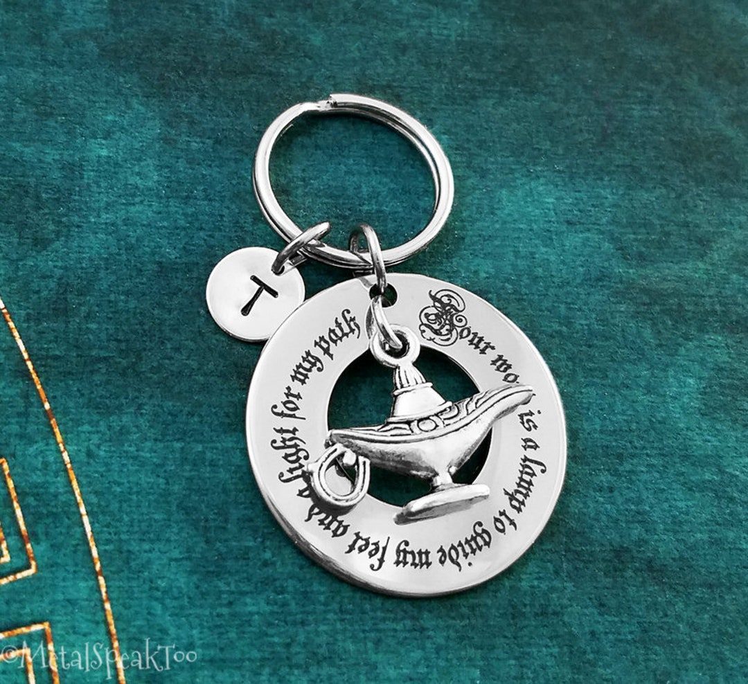 Scripture Keychain SMALL Custom Engraved Keychain Your Word is a Lamp ...