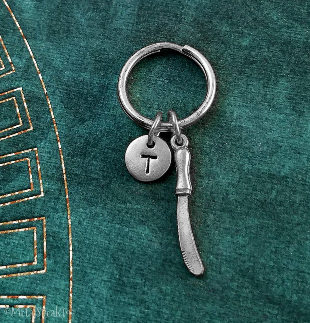 Knife Keychain VERY SMALL Butter Knife Keyring Charm Keychain ...