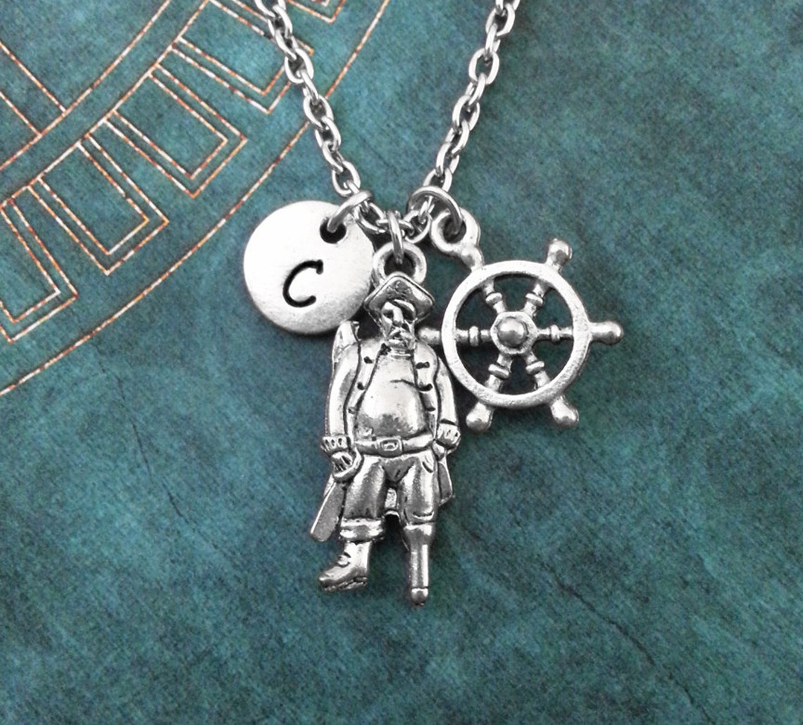 Pirate Keychain SMALL Ship Wheel Keyring Personalized Keychain - Etsy