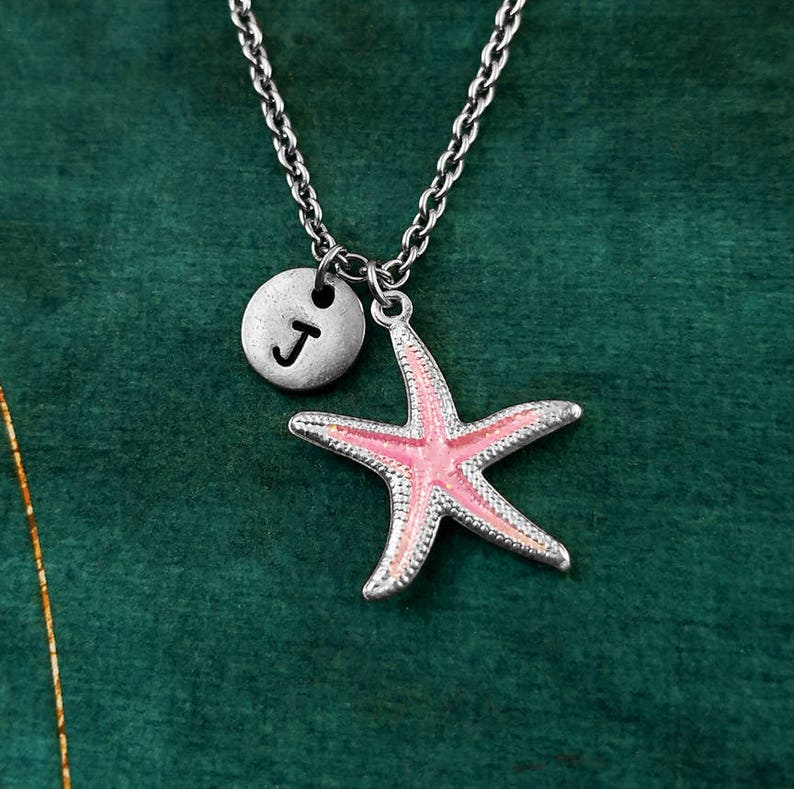 Pink Starfish Keychain SMALL Starfish Keyring Beach Keychain | Etsy