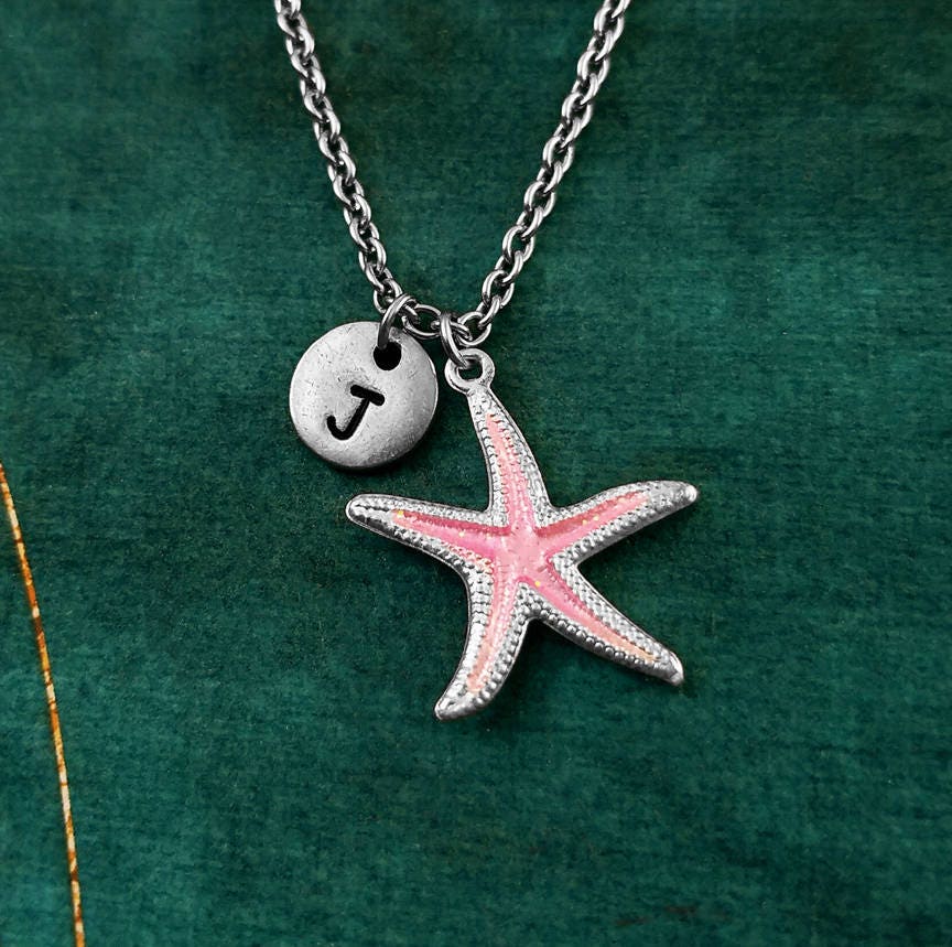 Pink Starfish Keychain SMALL Starfish Keyring Beach Keychain | Etsy