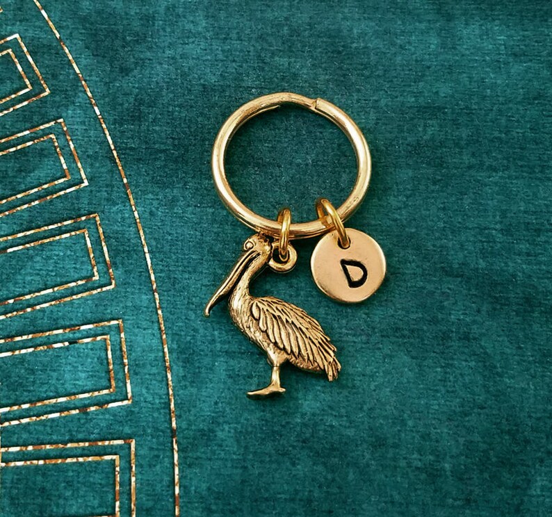 Pelican Keychain VERY SMALL Stork Keychain Beach Keychain - Etsy