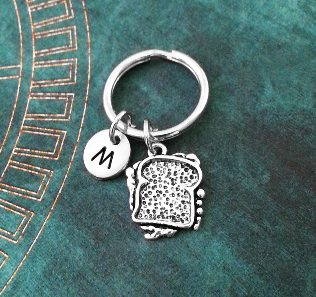 Sandwich Keychain SMALL Sandwich Keyring Peanut Butter and Jelly ...