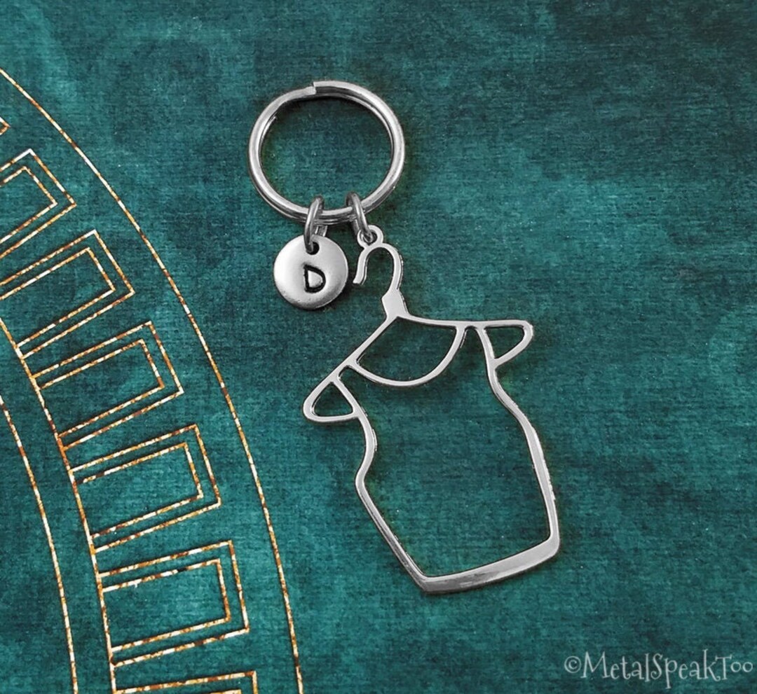 Clothes Hanger Keychain SMALL Shirt Keychain Fashion Gift Shirt Keyring ...