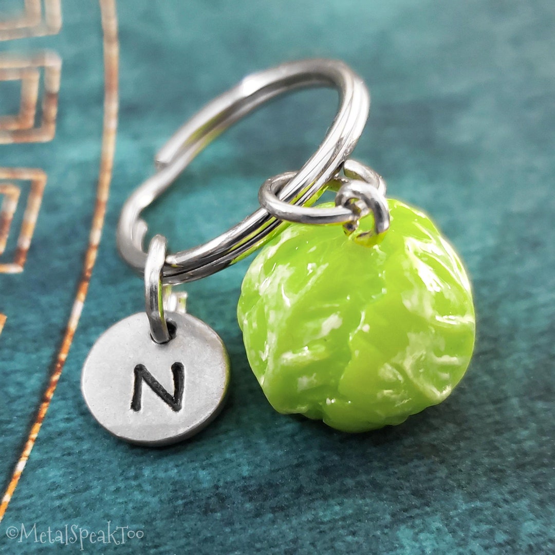 Cabbage Keychain SMALL Green Lettuce Pendant Cute Realistic Cabbage ...
