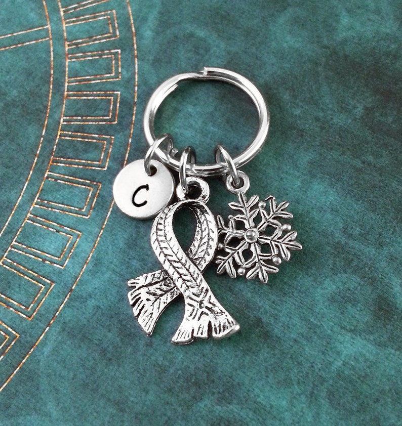 Snowflake Keychain Personalized Keychain Winter Snowflake | Etsy