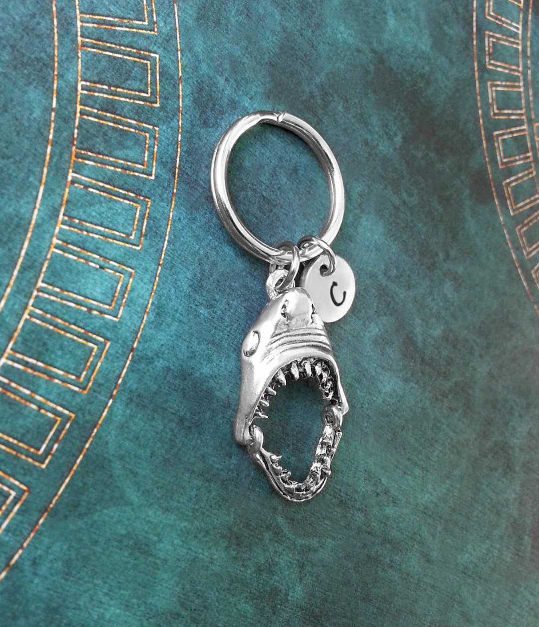 Shark Keychain, Movable Jaw Keyring, Personalized Keychain, Shark ...