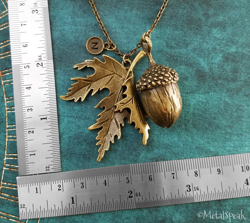 Acorn Keychain Maple Leaf Keychain Bronze Acorn Keyring Fall - Etsy UK