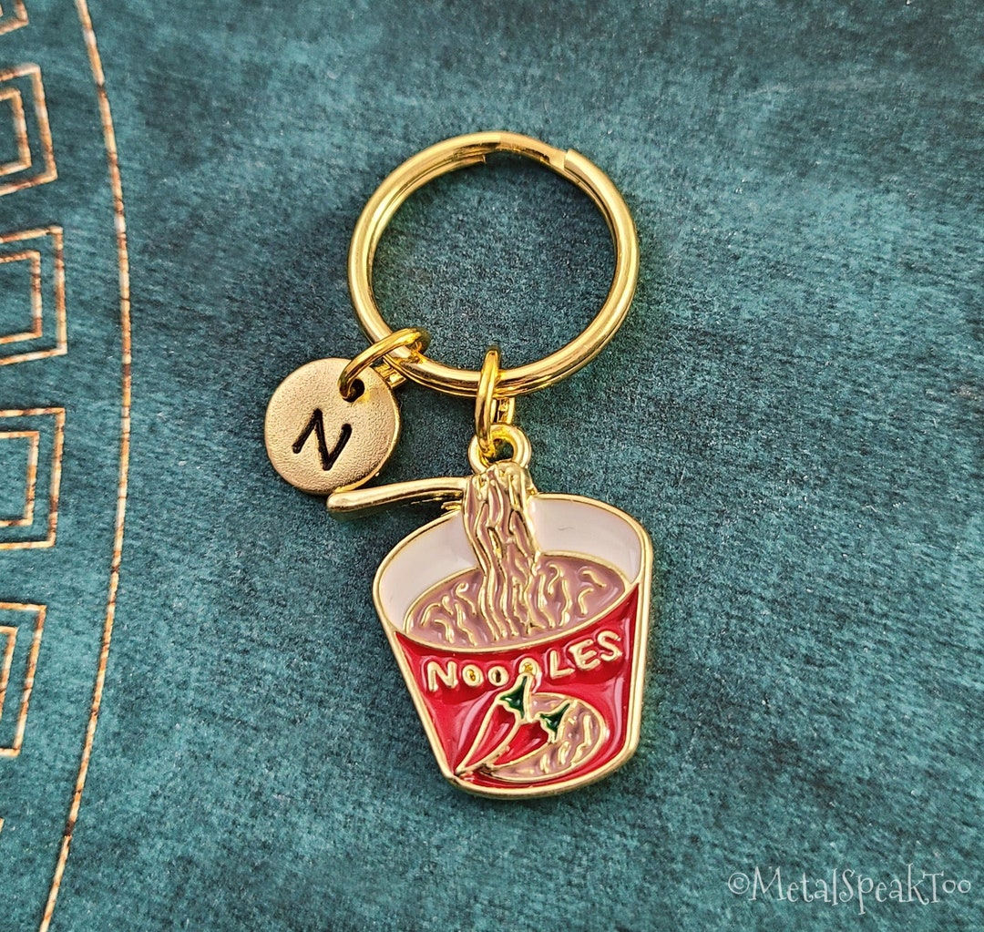 Ramen Keychain SMALL Spicy Ramen Noodles Keychain Ramen Keyring Ramen ...