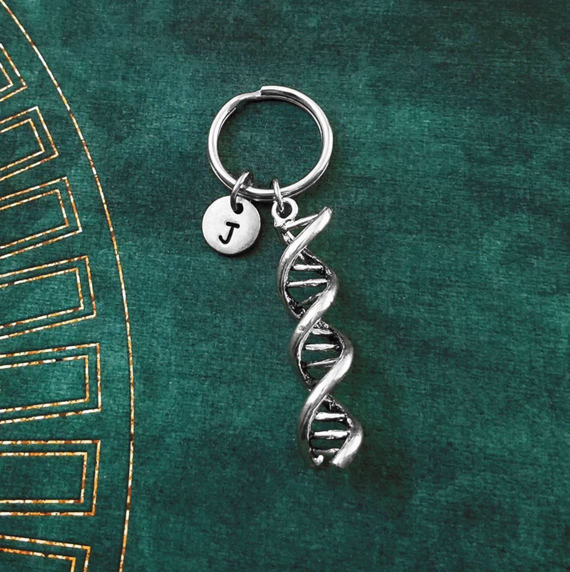 Dna Keychain SMALL Dna Molecule Keychain Biologist Keychain | Etsy