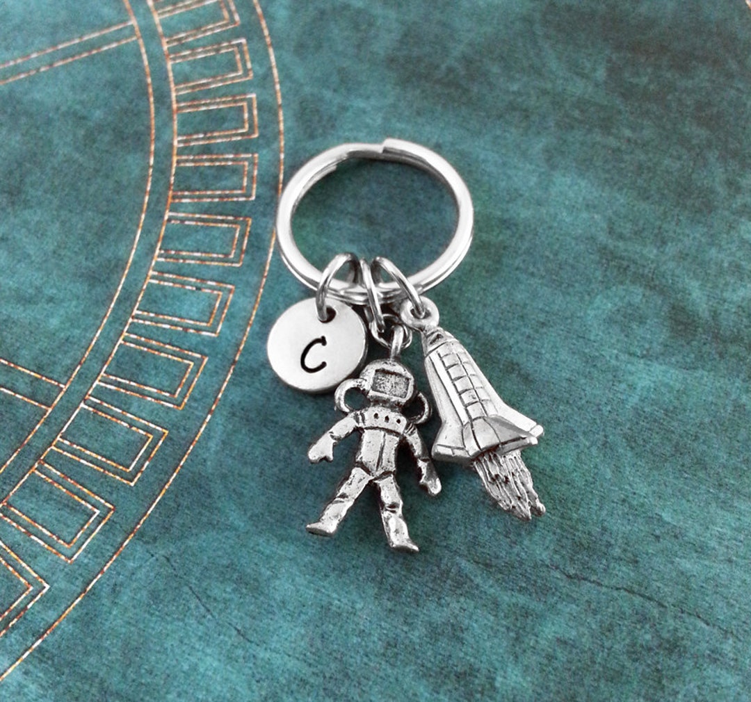 Astronaut Keychain SMALL Spaceship Keychain Personalized Keychain ...
