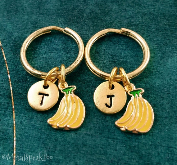 Bananas Keychain SET of 2 SMALL Bananas Keyrings Banana - Etsy